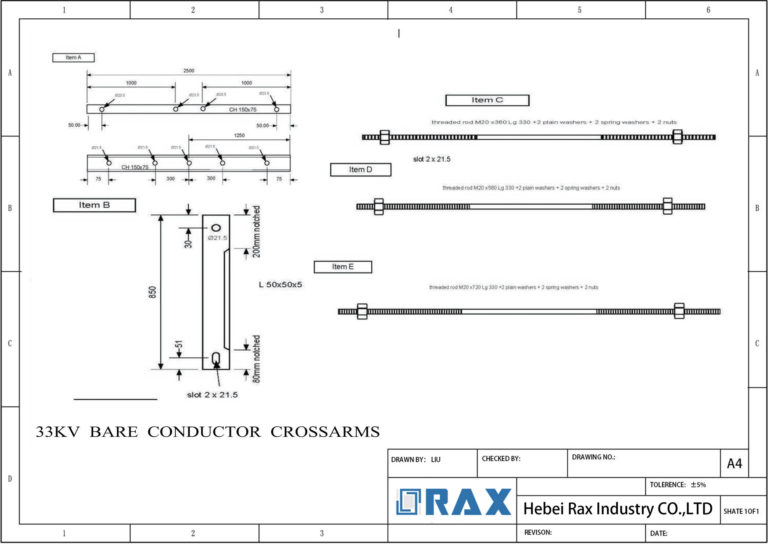 Crossarms，Power Pole Cross Arm Manufacturer and Supplier - Rax Industry