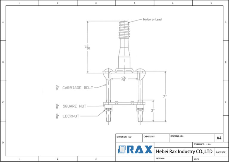 Wide Base Clamp Pin, Clamp Type Crossarm Pin Manufacturer - Rax Industry