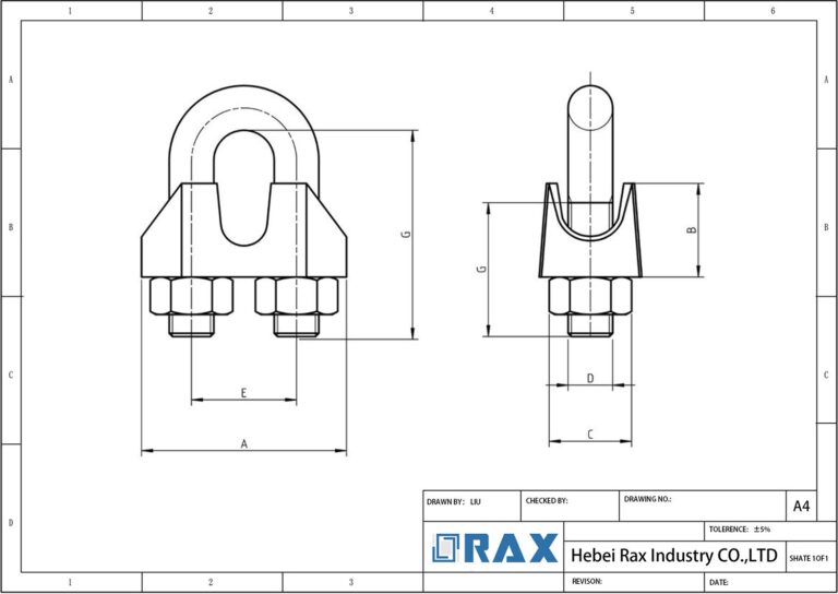 Drop Forged, Malleabl, and Fist Grip Wire Rope Clip - Rax Industry
