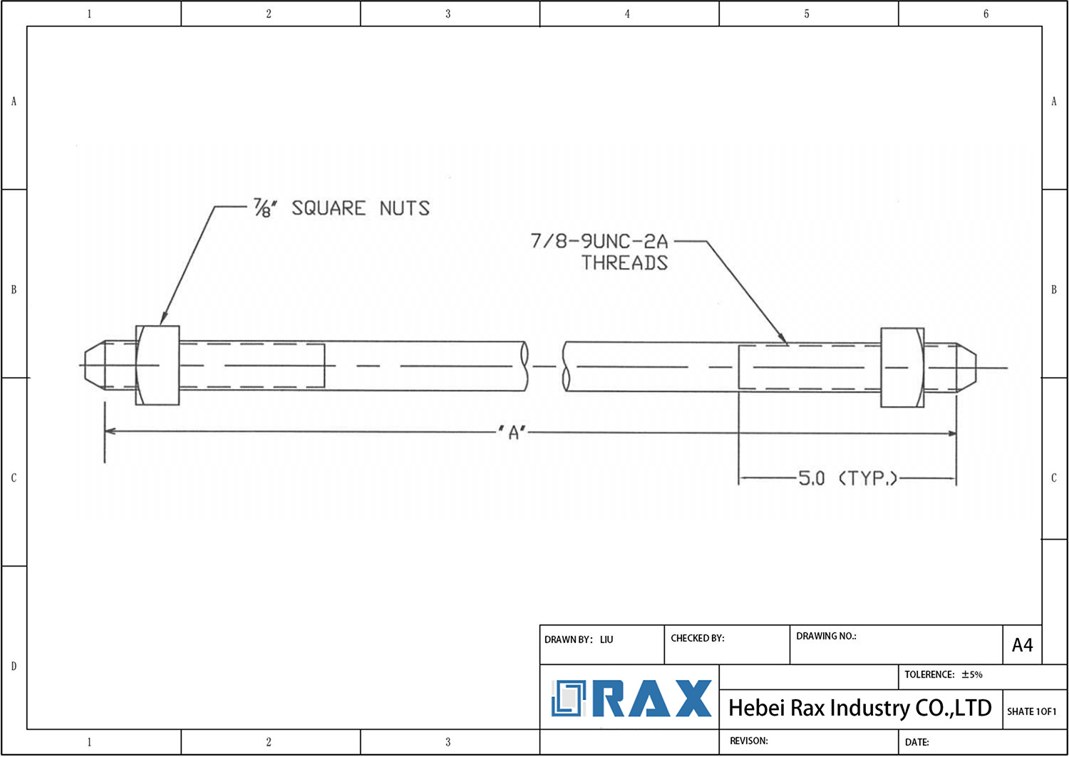 Double End Bolt Manufacturer - Rax Industry