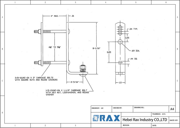 Single and Double Cross Arm Bracket for Wood Poles - Rax Industry