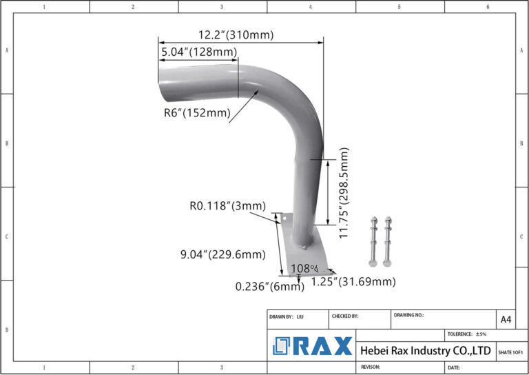 Wrap Around Bracket with 1 Arm, 2 Arms, 3 Arms, and 4 Arms - Rax Industry